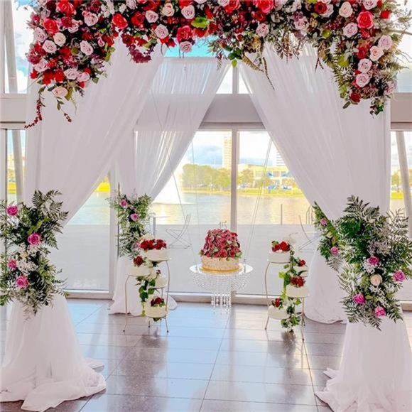 Accents | White Sheer Backdrop Curtain 1ft By 8ft Chiffon Backdrop ...